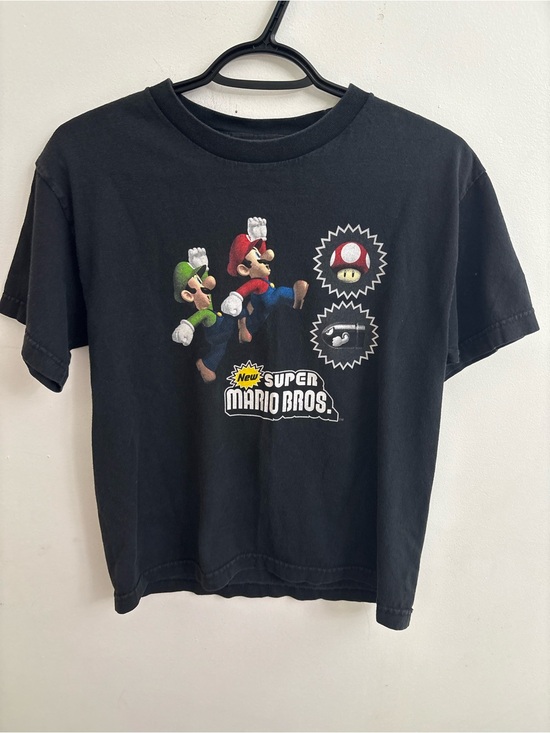 Nintendo | Shirts | Nintendo Black Super Mario Bros Tee With Red And ...